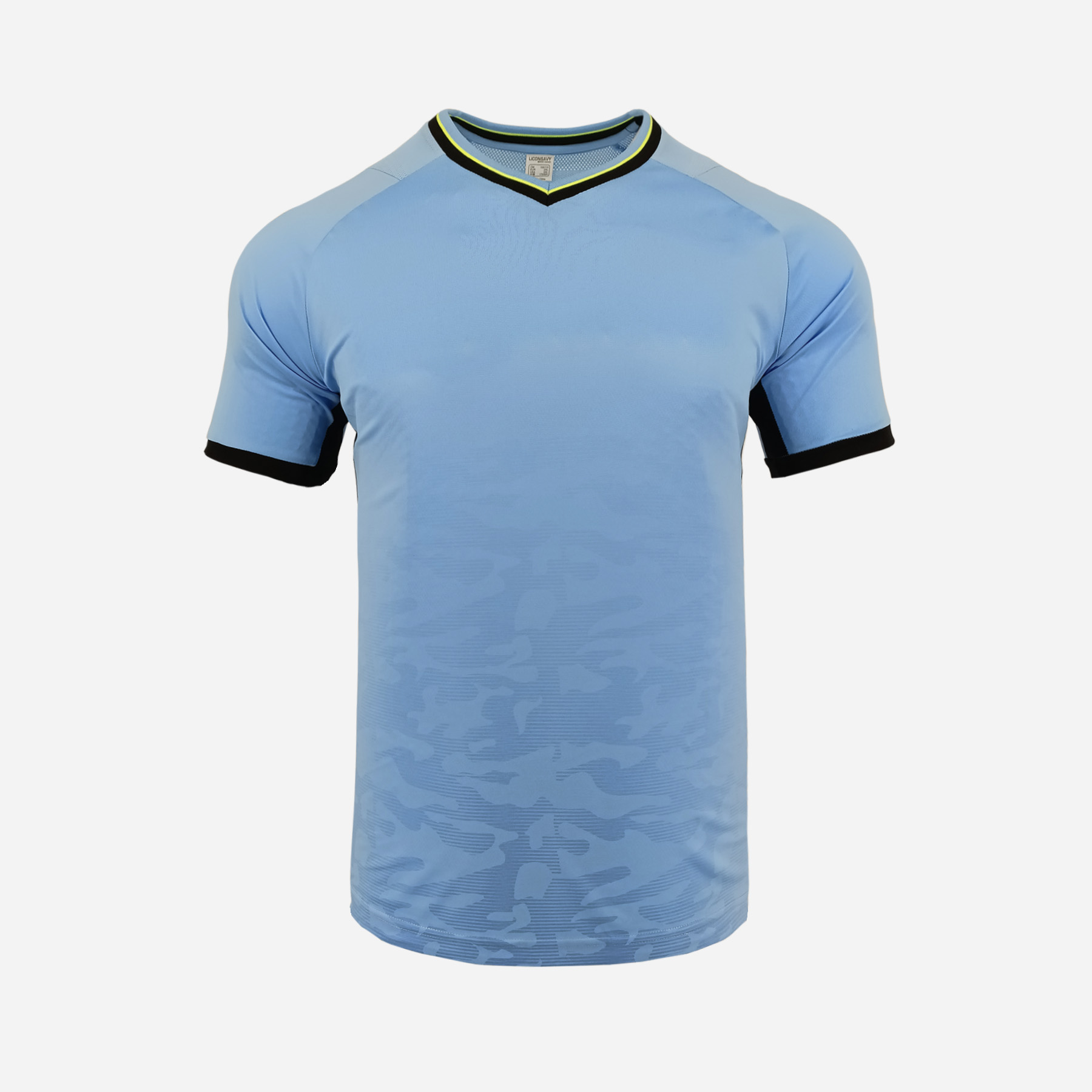 Personalize Men Soccer Jersey V – Light Blue – CasualSelect